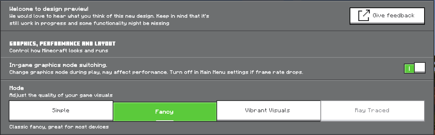 [MCPE-231877] Graphics Mode options order is reversed on Android