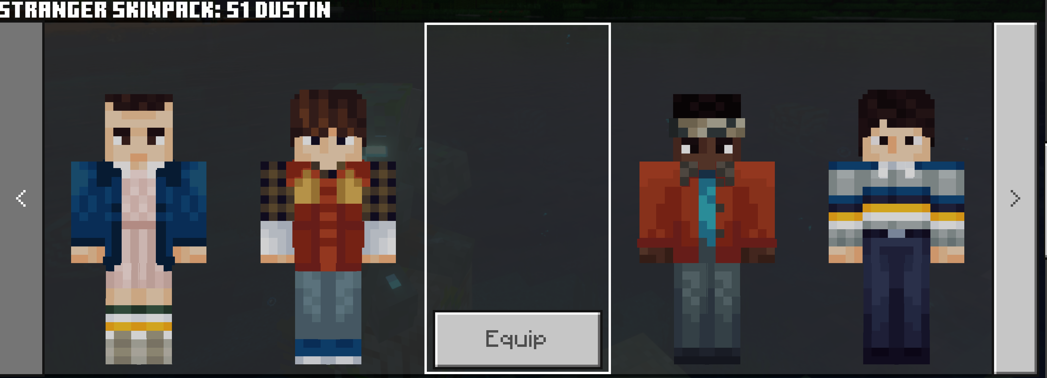 [MCPE-234402] Stranger Things DLC: some character skins appear invisible